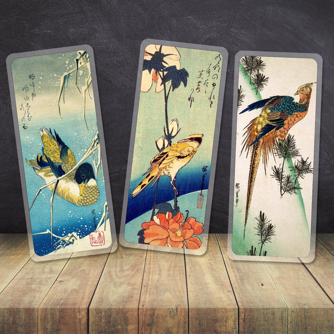 Japanese Art Bookmarks, Haiku Poems, 06AT - Etsy