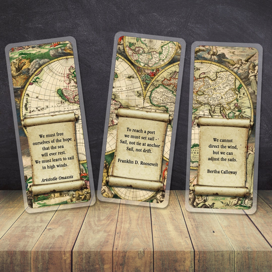 Old World Maps Bookmarks, Nautical Gift, 01WM - Etsy