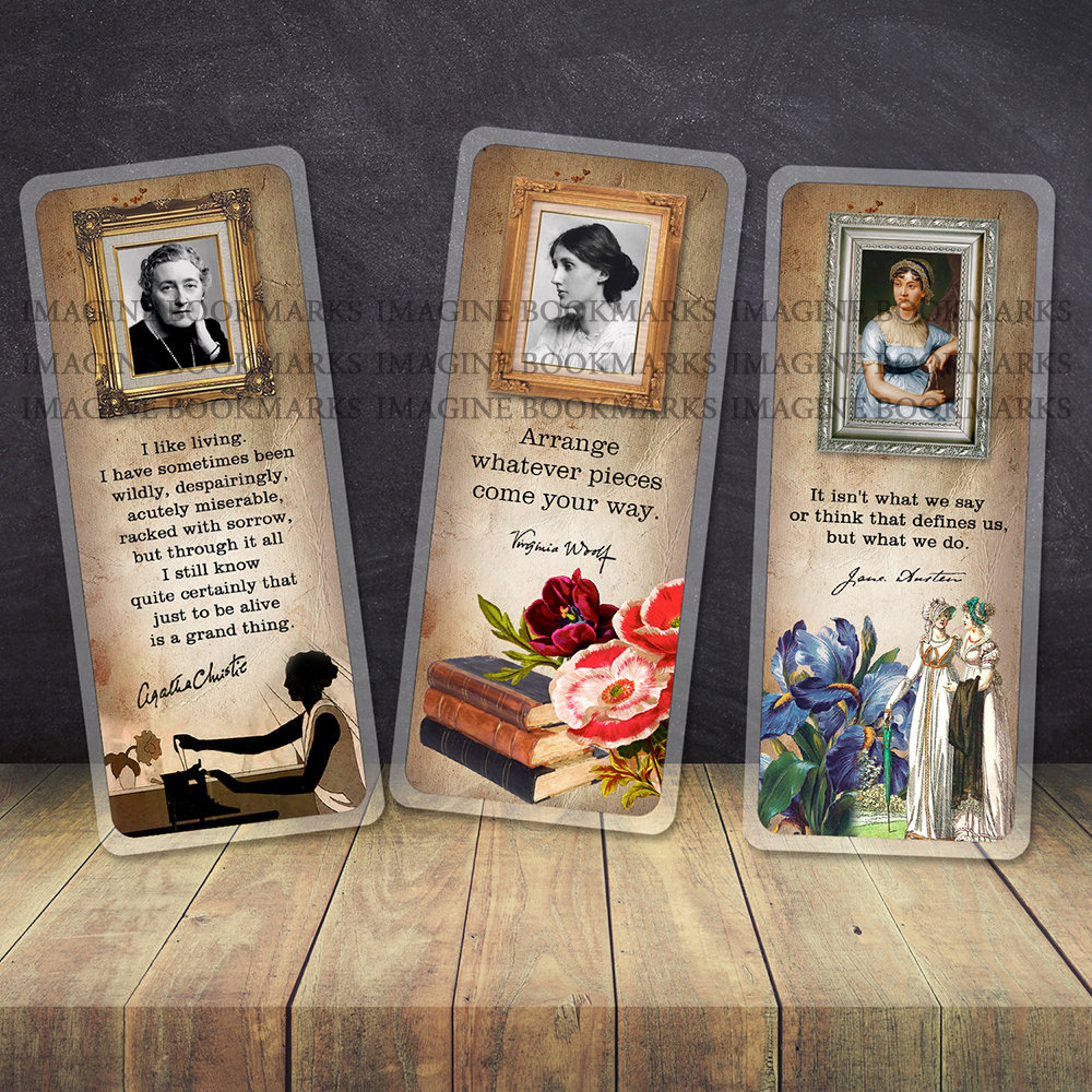Classic Literature Bookmarks, Quotes by Famous Authors, Set of 12 - Etsy