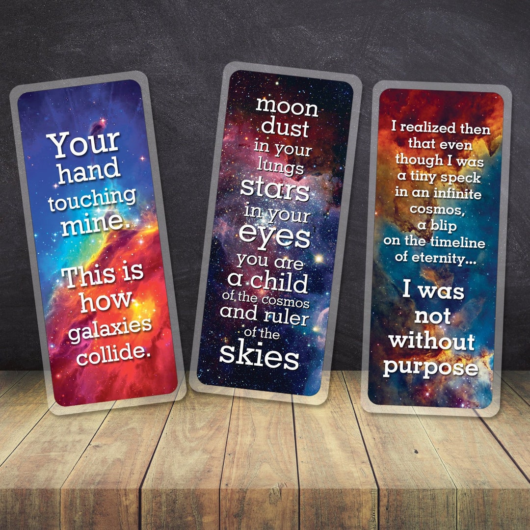 Galaxy Bookmarks for Book Lover Gift Bookworm Gift Space Nebula ...