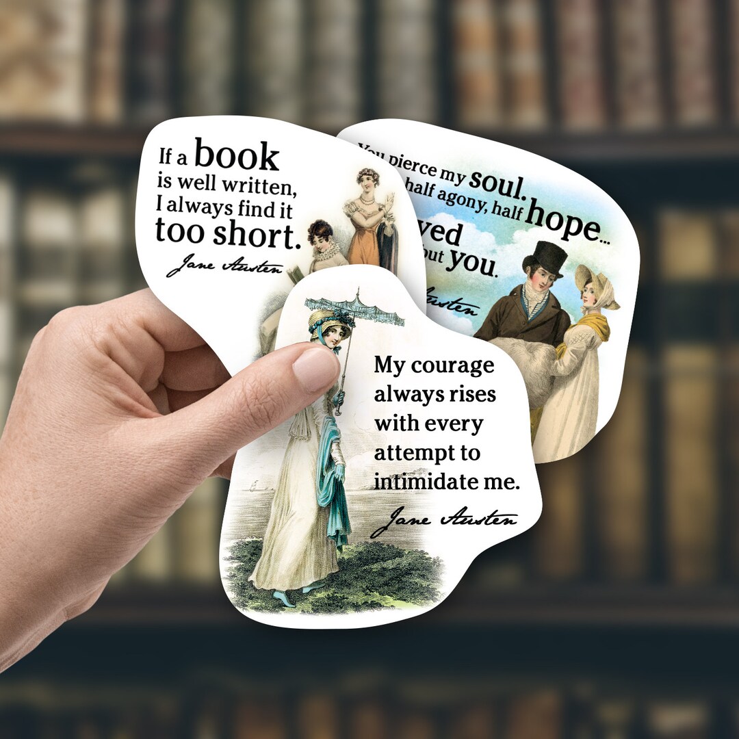 Jane Austin Stickers. Pride and Prejudice, Sense and Sensibility ...
