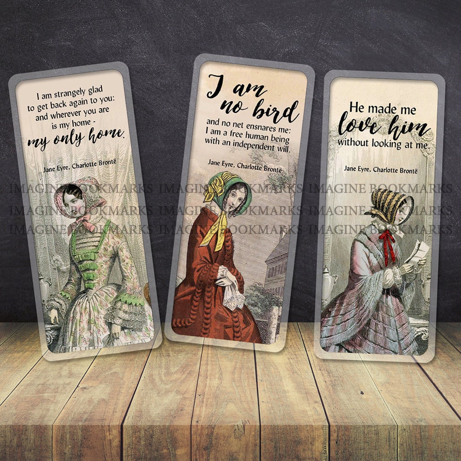 Charlotte Bronte Quotes Jane Eyre Bookmarks CHB01B - Etsy