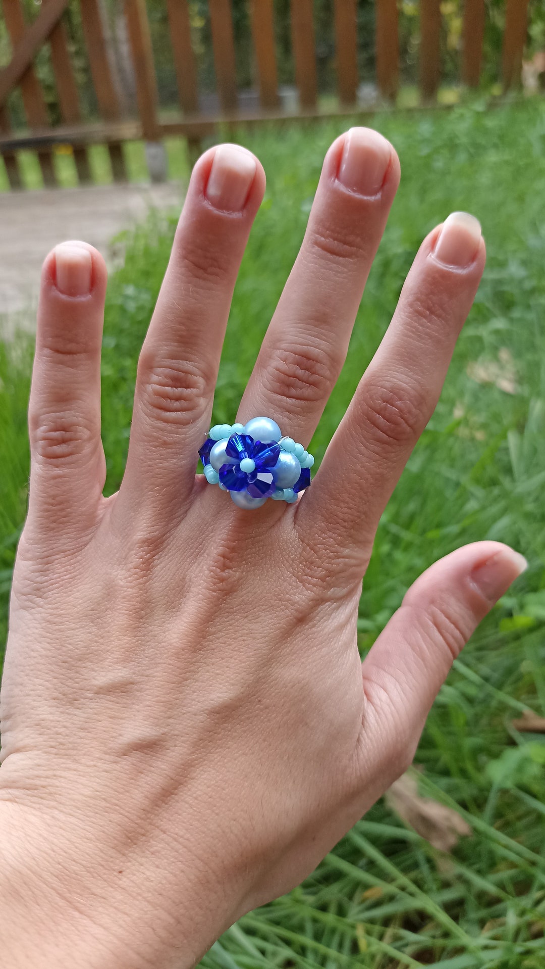 HANDMADE Beaded Ring - Etsy