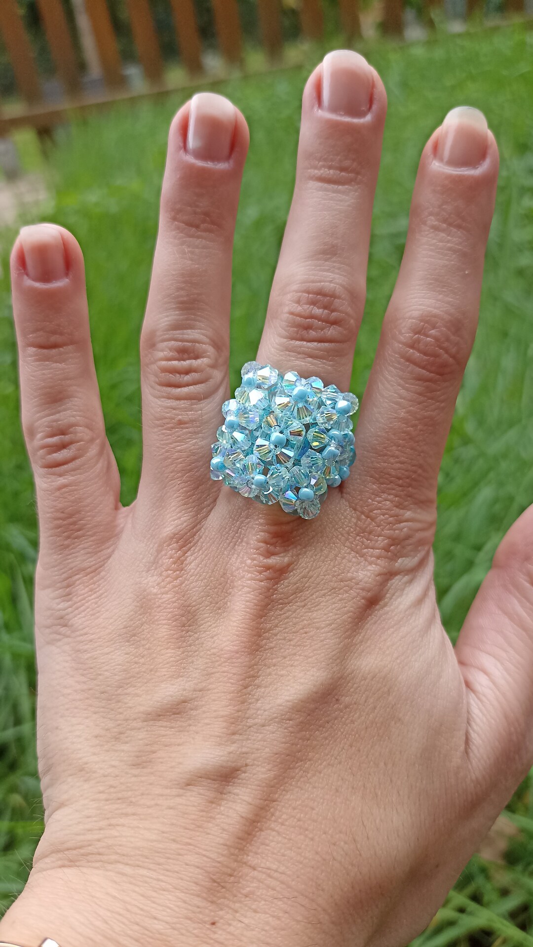 HANDMADE Beaded Ring - Etsy