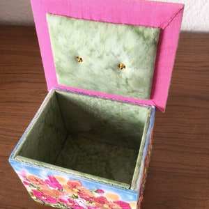 Embroidered Box. Machine Embroidered Box. Trinket Box. - Etsy