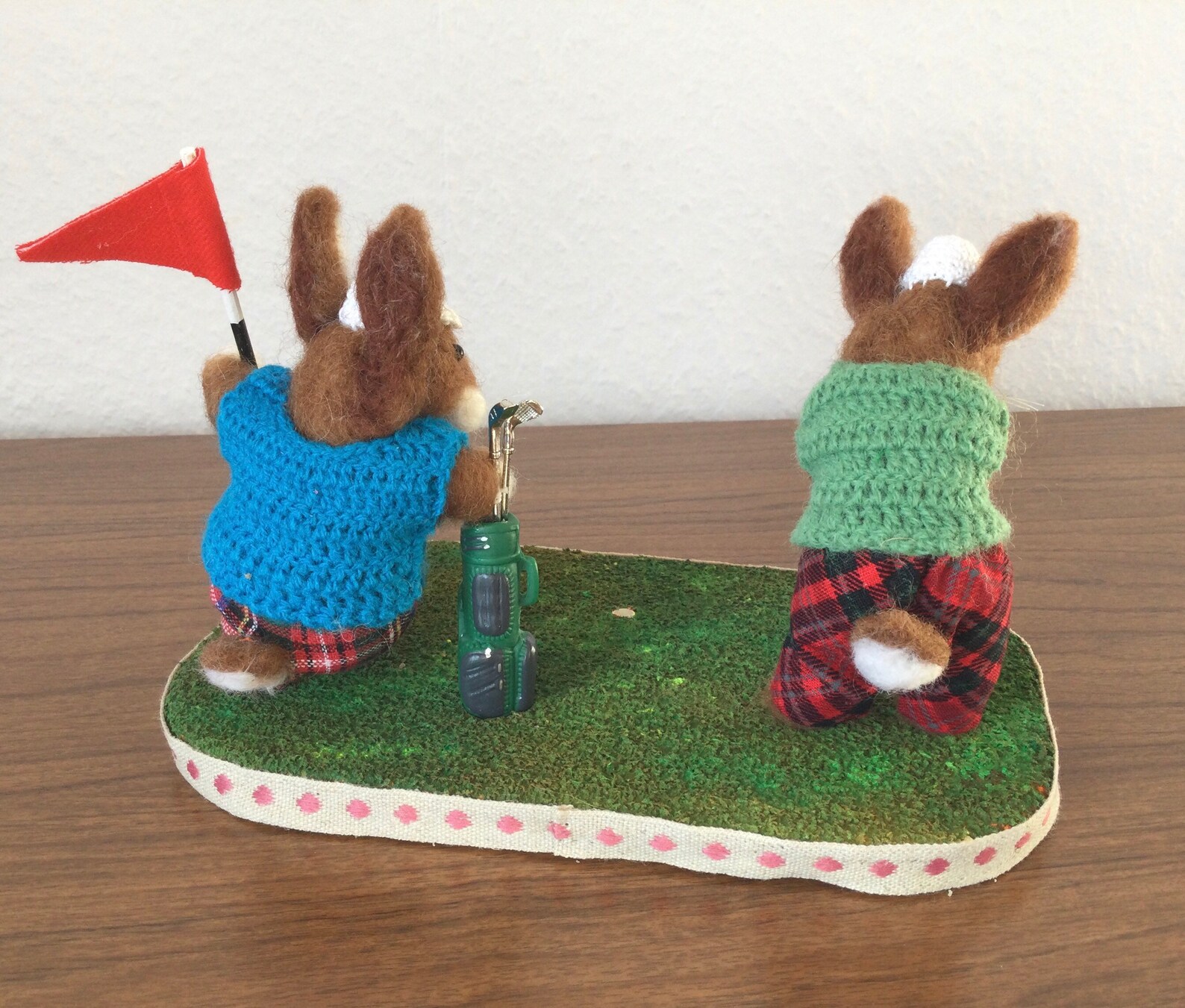 Rabbits. Felted Rabbits Golfing. Golfer Rabbits. Felted - Etsy UK