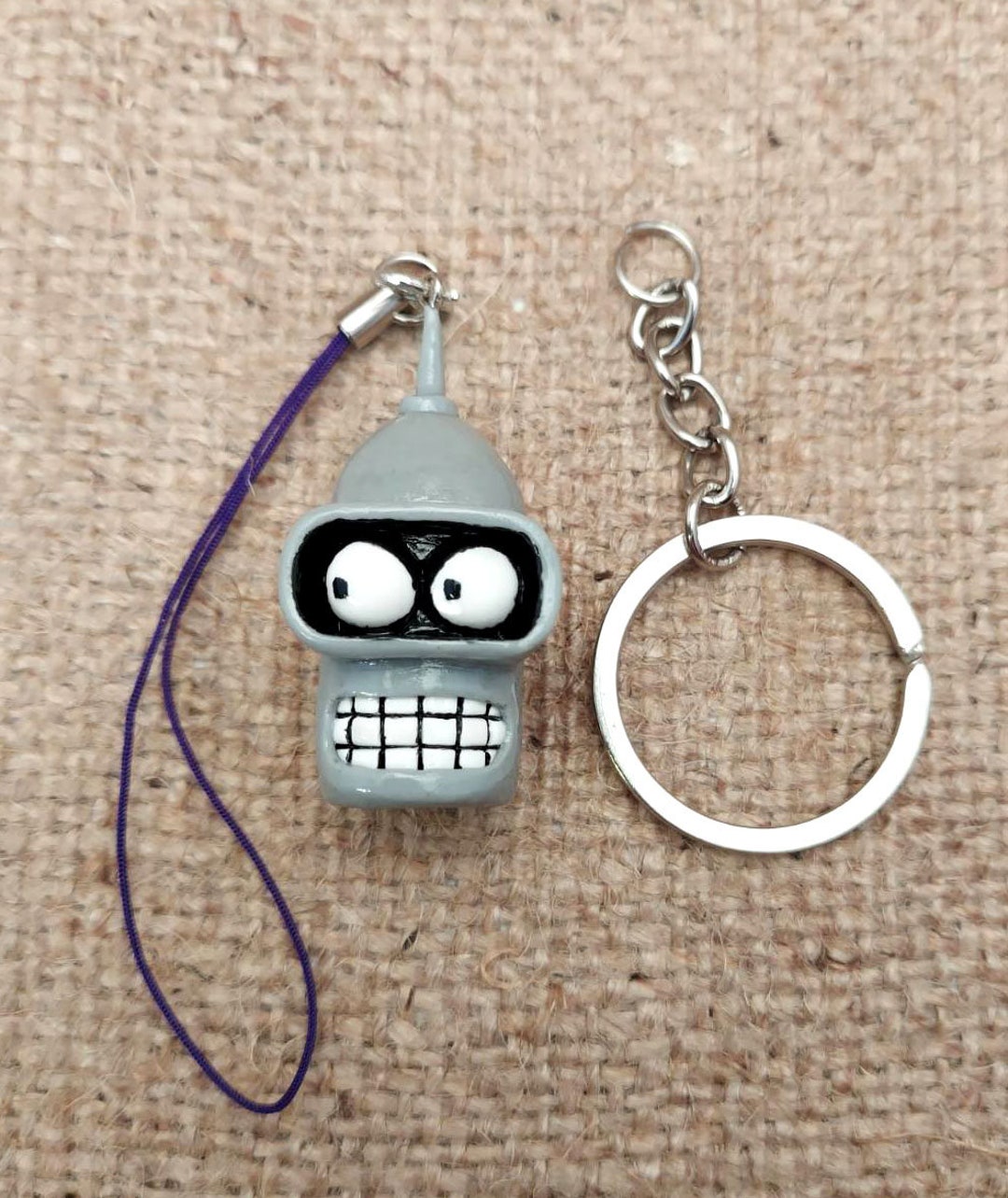 Bender Futurama Polymer Clay Keychain / Handmade Pendant / Handmade ...