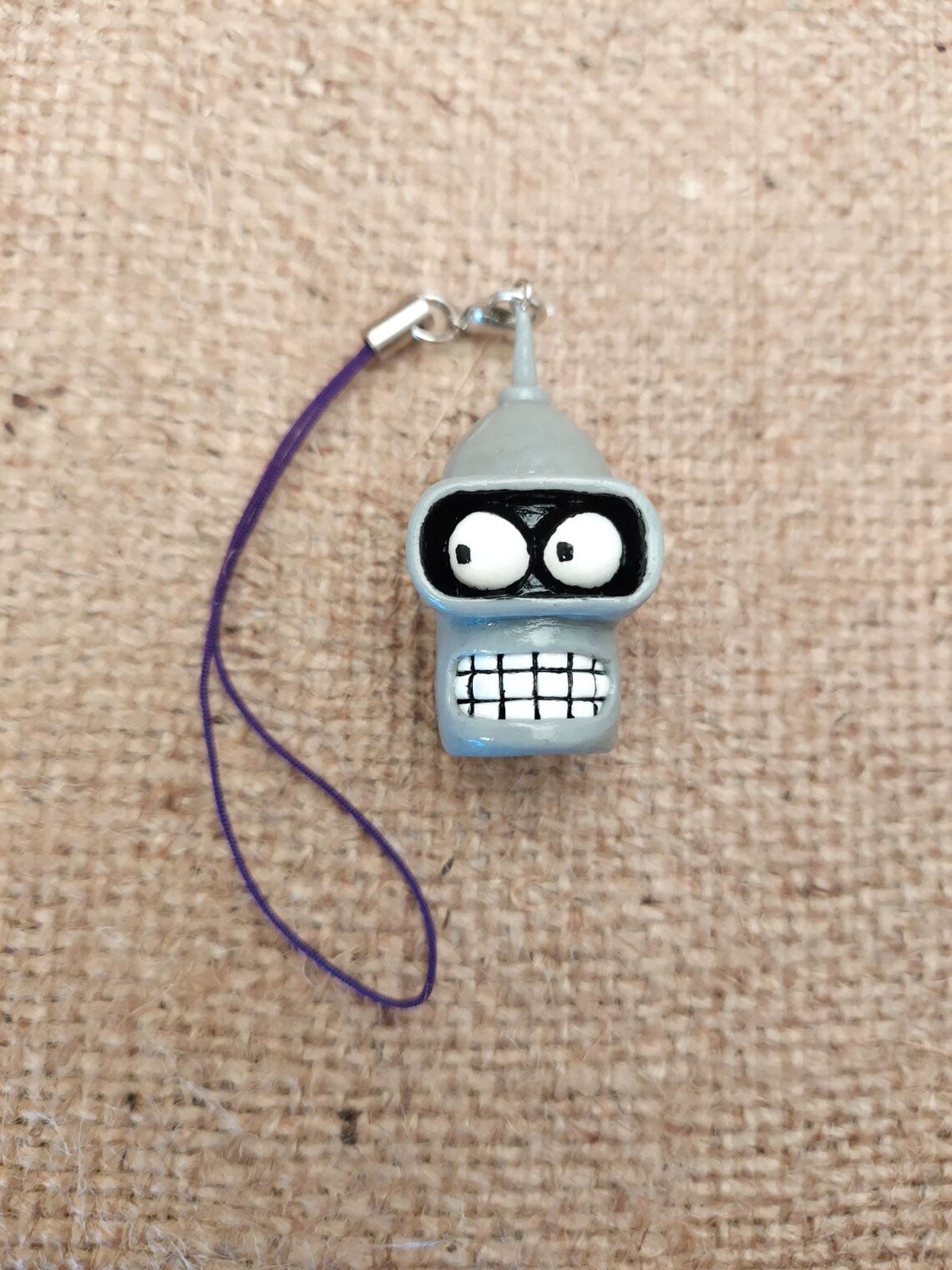 Bender Futurama Polymer Clay Keychain / Handmade Pendant / Handmade ...