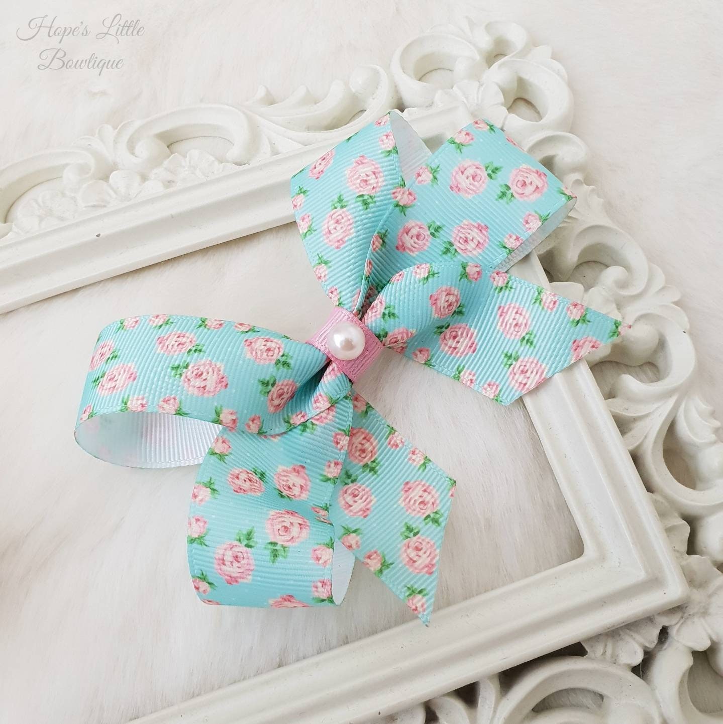 Vintage Inspired Floral Ribbon Bows - Etsy