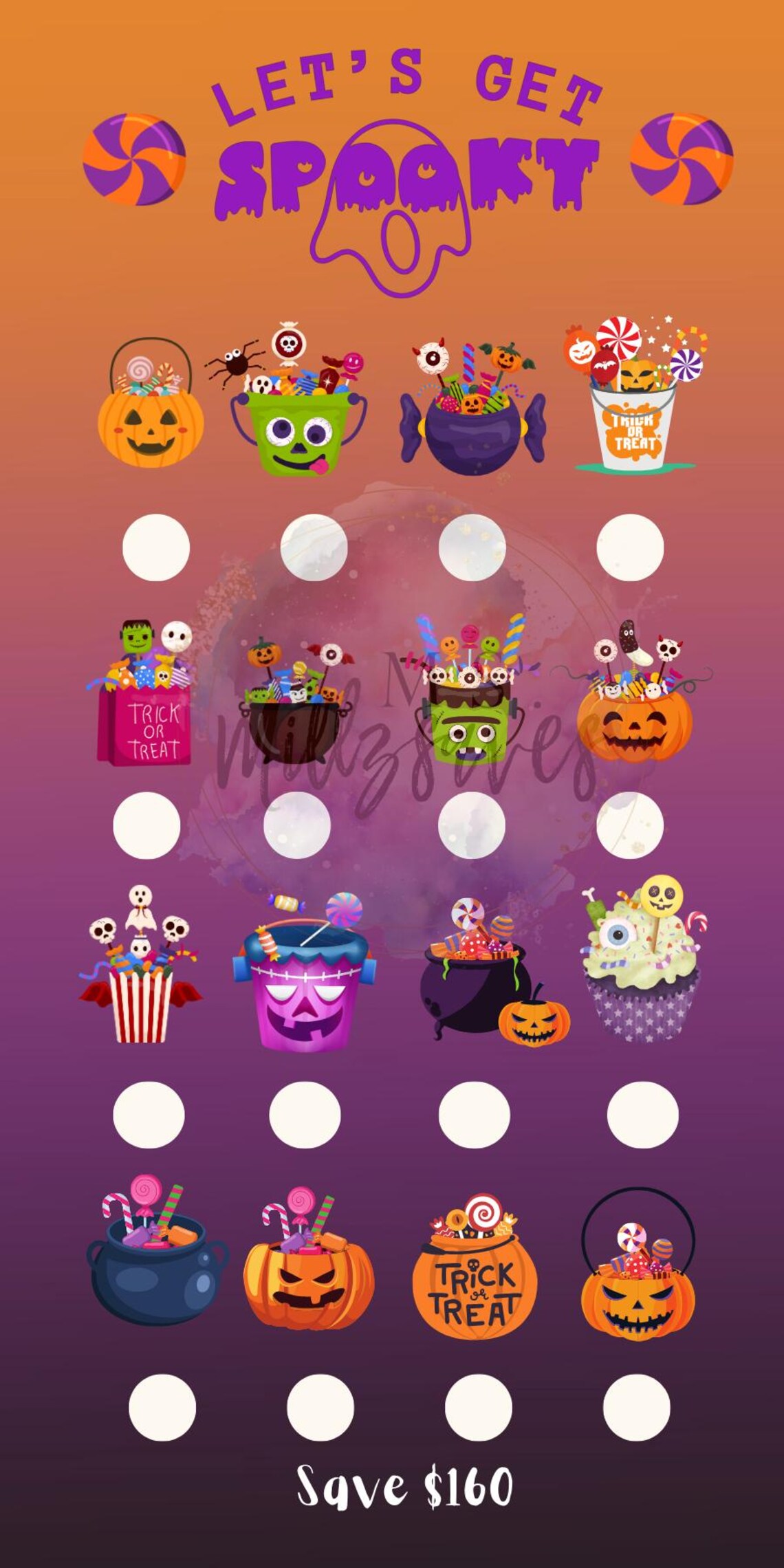 Halloween Savings Challenge | Spooky A6 Cash Envelope (digital Download ...