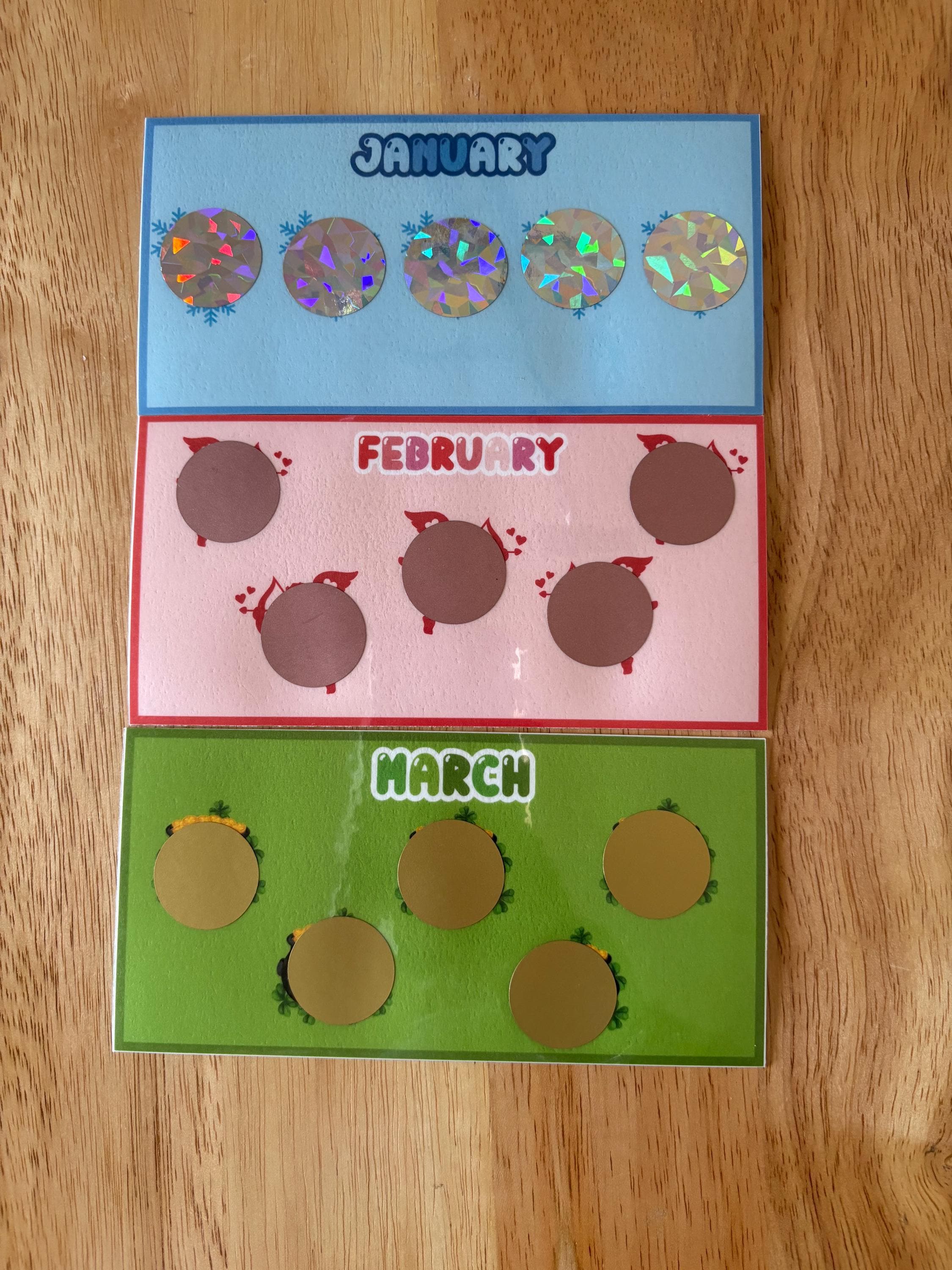 12-month Scratch-off Savings Challenge | Fun Budget Game (A6 Envelope ...