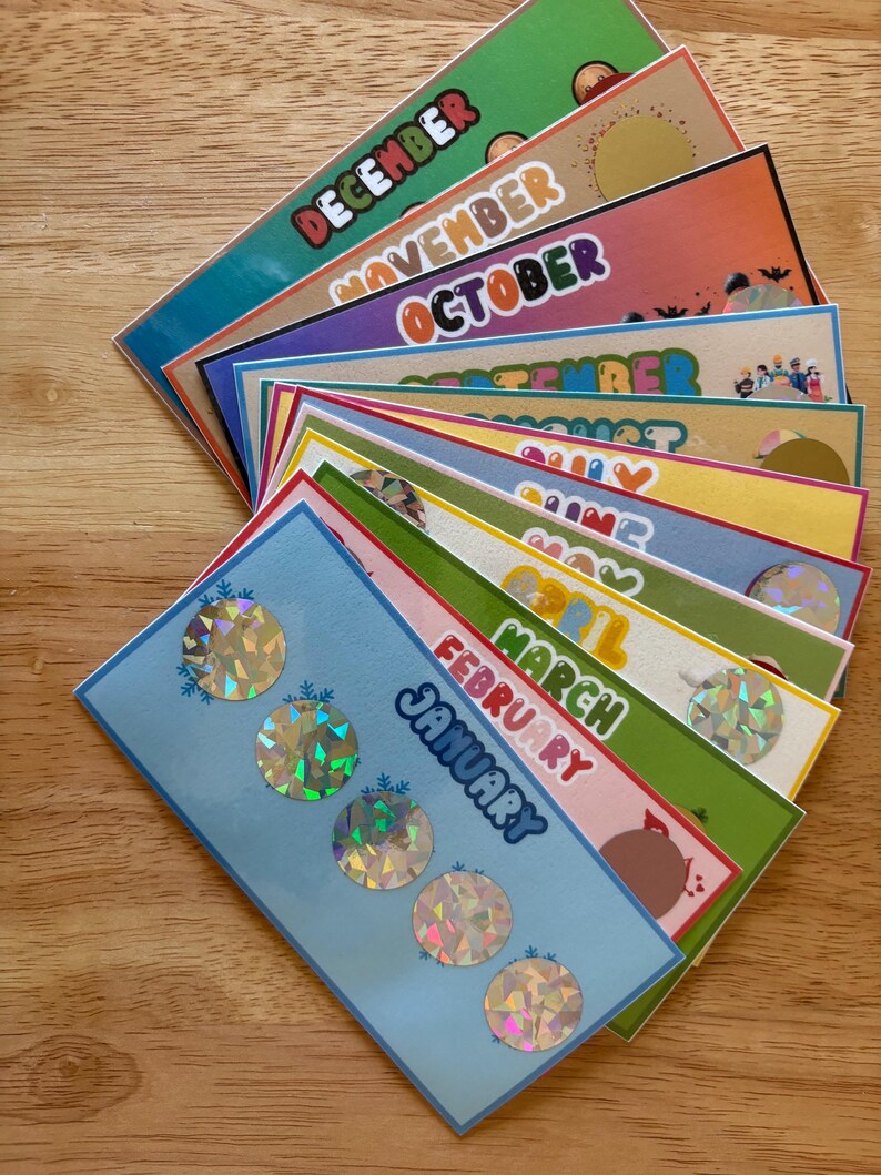 12-month Scratch-off Savings Challenge | Fun Budget Game (A6 Envelope ...