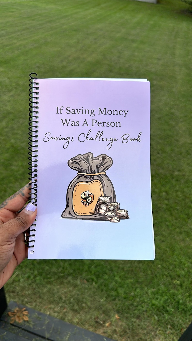 Savings Challenge Book | If Saving Money Was a Person | Budget Planner ...