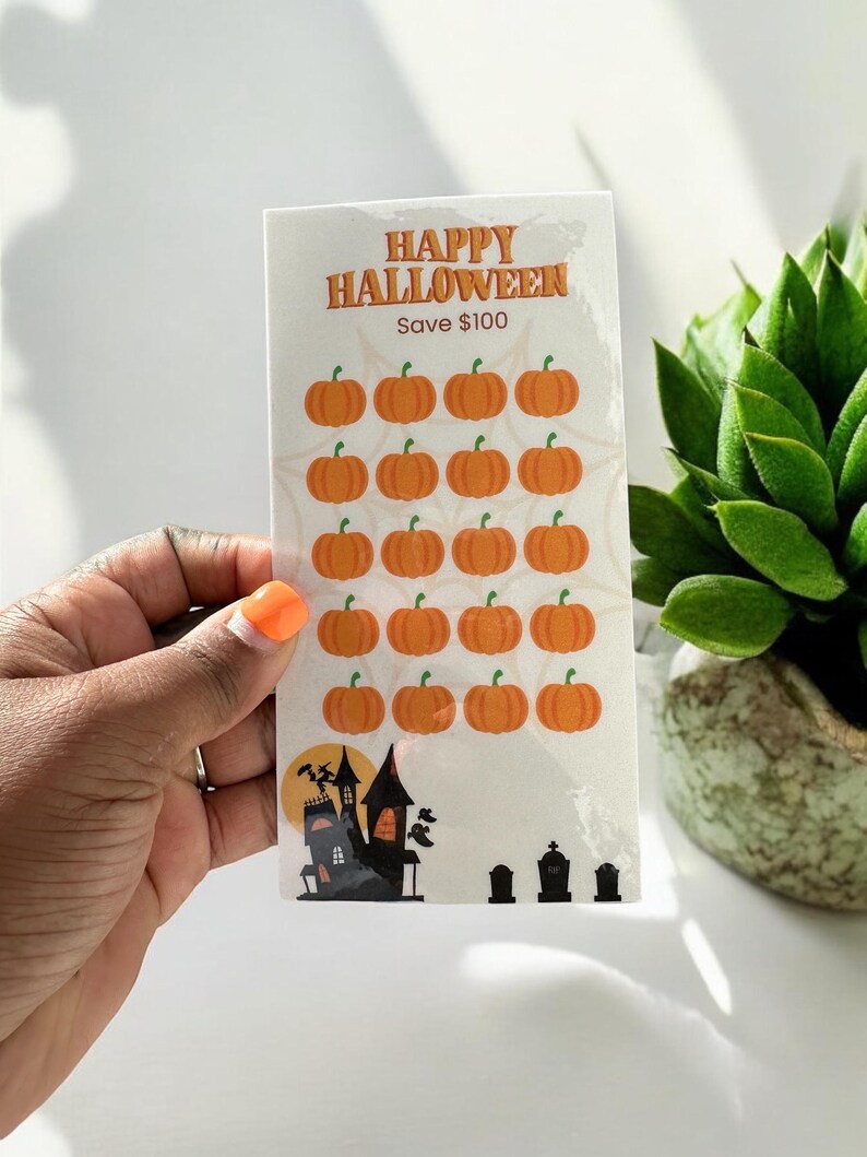 Halloween Savings Challenge | Spooky A6 Cash Envelope (digital Download ...