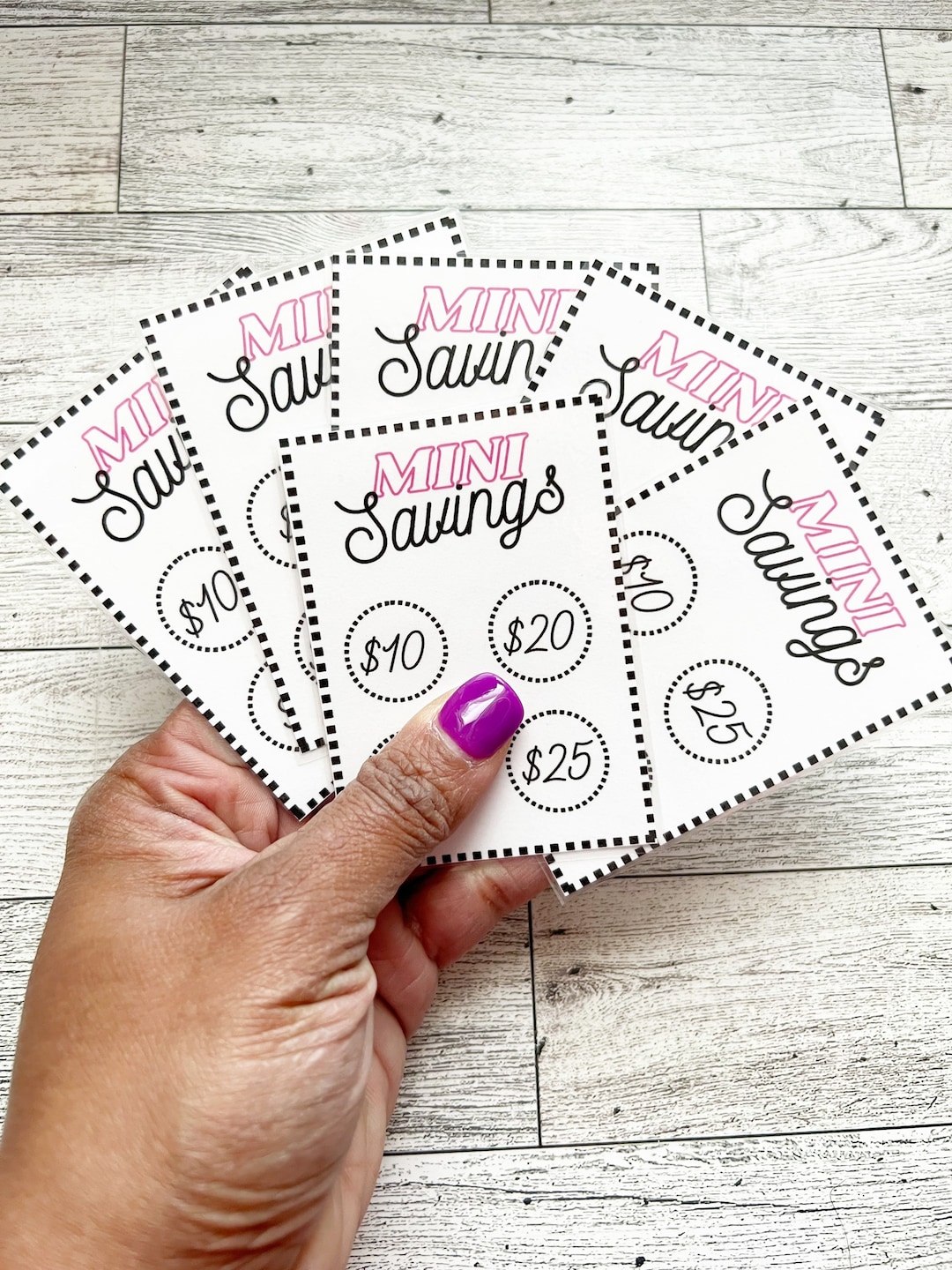 Mini Savings Challenge Cards: Laminated Cash Budget System - Etsy