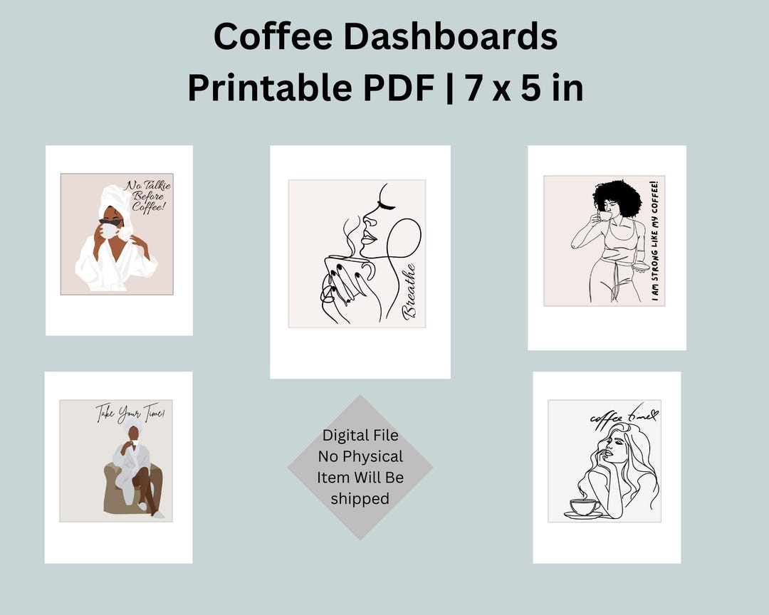 Coffee Dashboards: Printable Desk Calendar (PDF) - Etsy