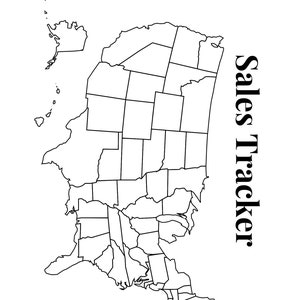 Sales Tracker Map Printable Art Printable Art Small Business Printable ...