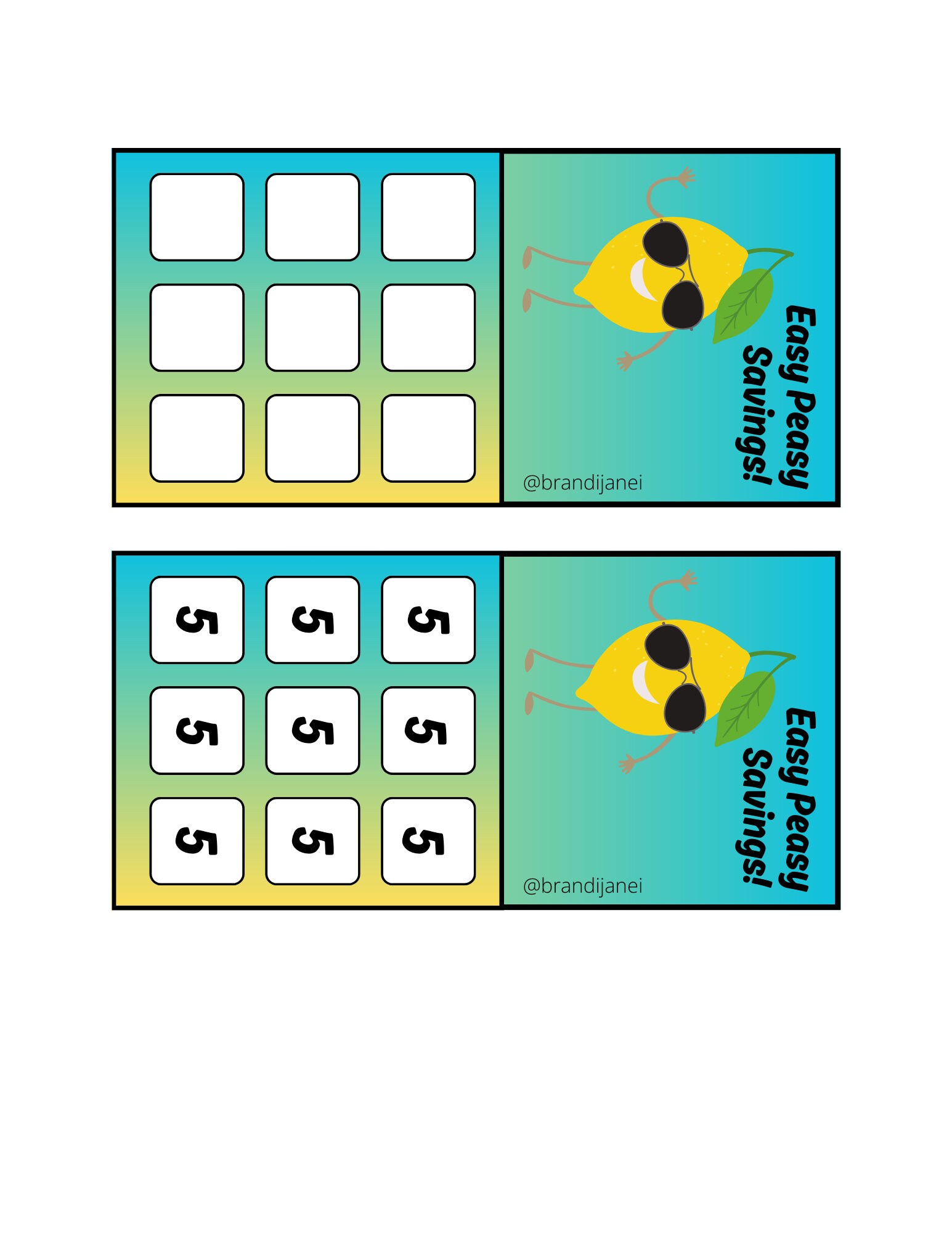 Lemon Savings Challenge | Printable PDF | 8.5x11in | A6 Challenges ...
