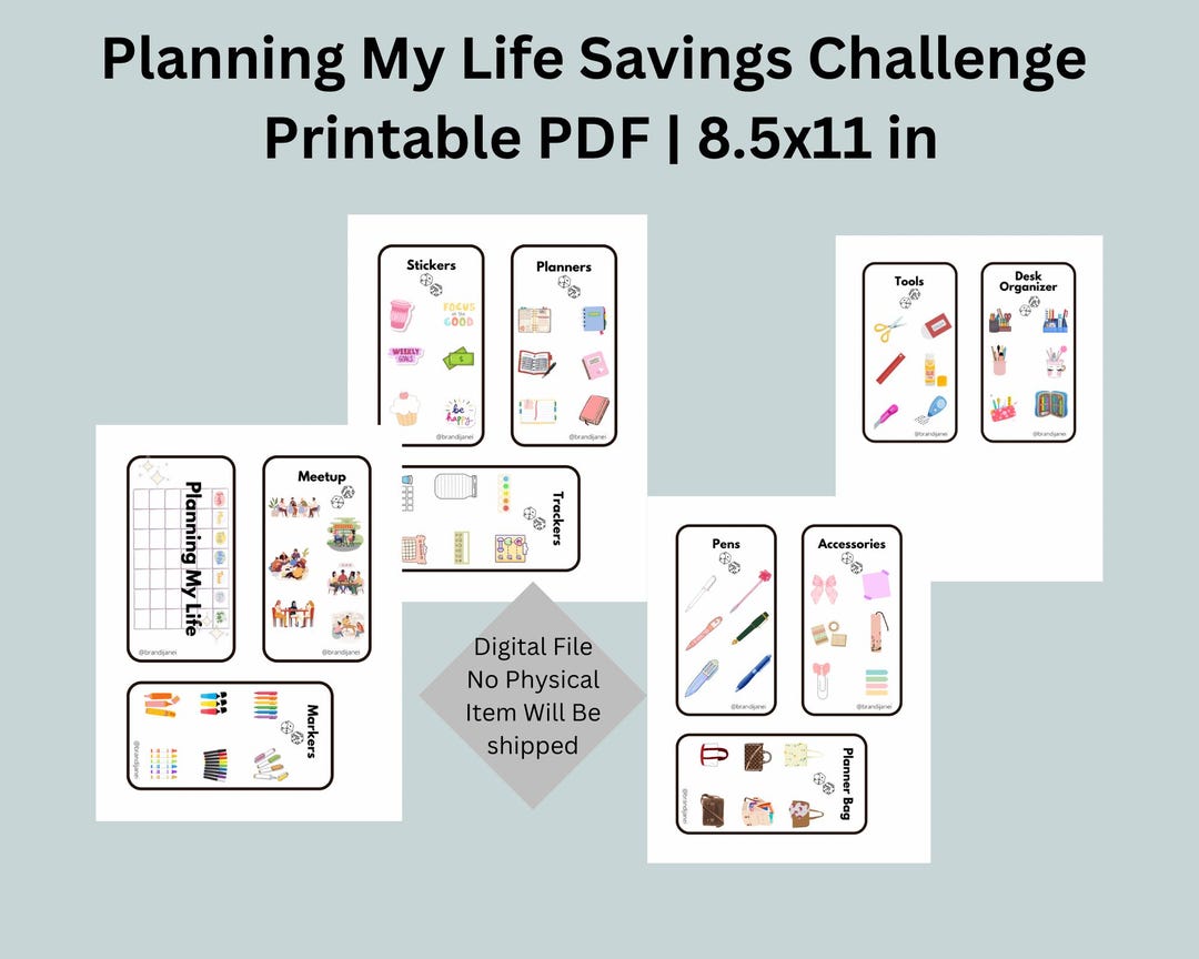 Savings Challenge Printable: Cash Envelope System (PDF) - Etsy