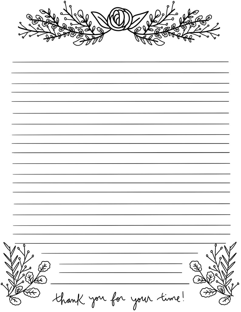 Letter Writing Printable JW Stationery Letter Writing | Etsy