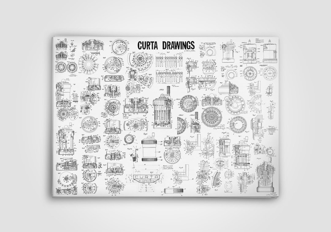 Curta Calculator Patent Digital Poster - Perfect Gift/present - Etsy