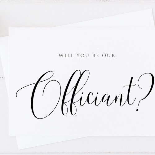 Wedding Officiant Request Card Will You Marry Us Wedding - Etsy