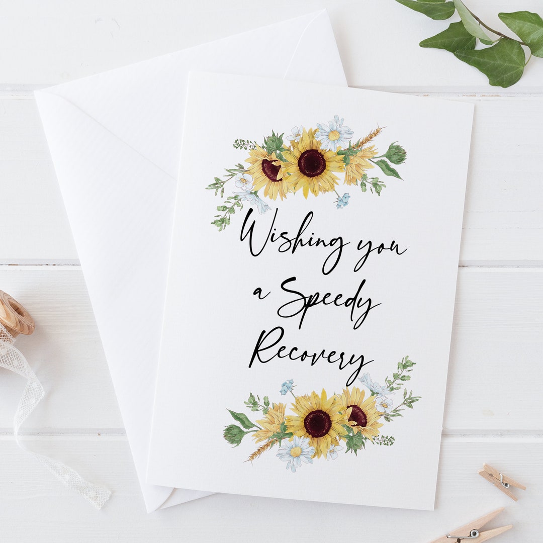 Wishing You A Speedy Recovery Card Card for After Operation - Etsy