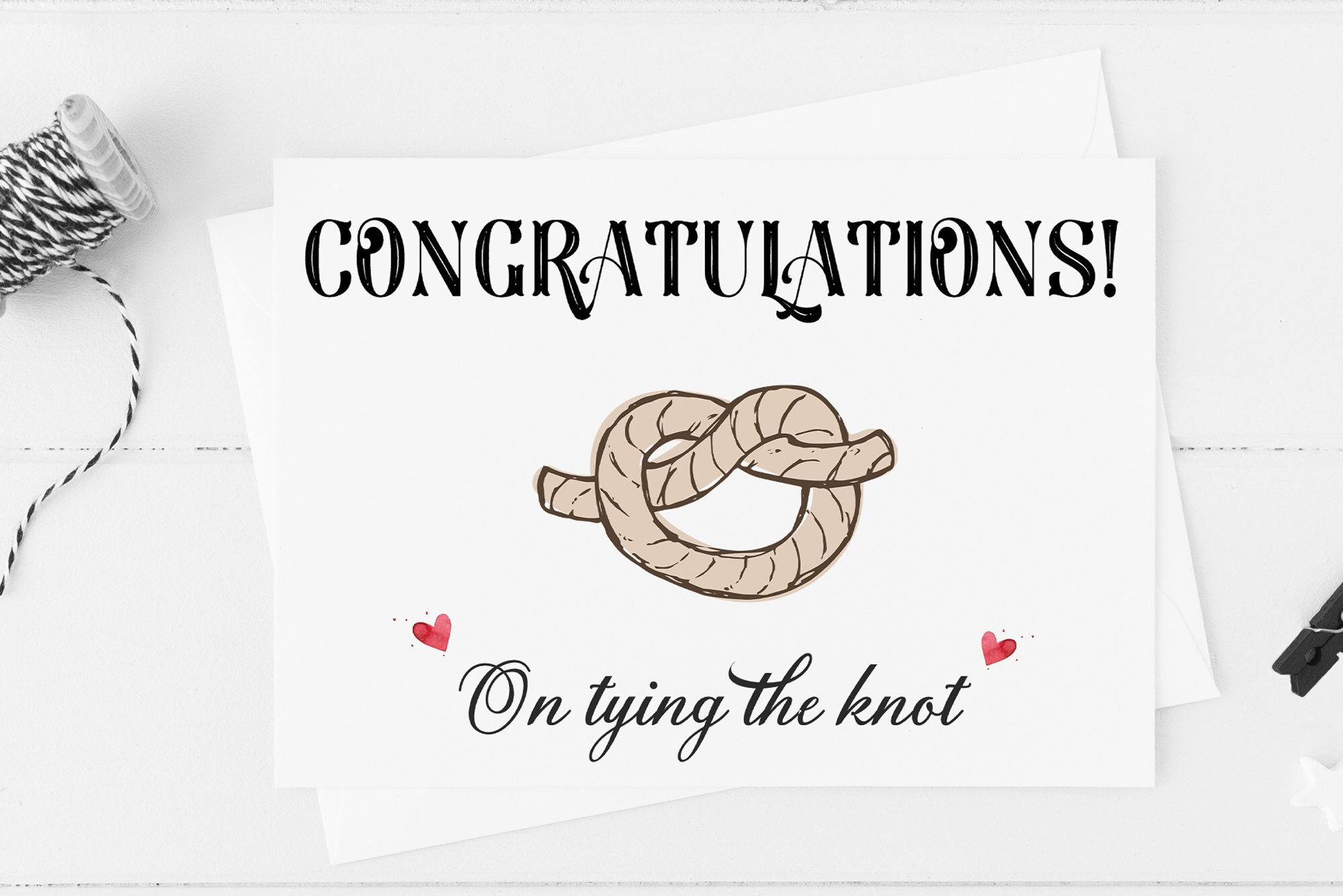 Congratulations on Tying the Knot Wedding Card - Etsy Ireland