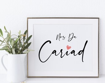 Welsh Cariad Print Wedding Gift New Home Gift Wedding Print - Etsy UK