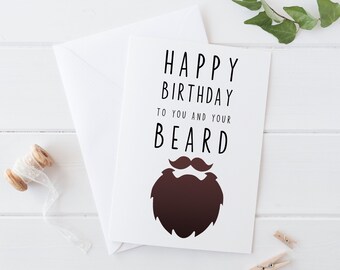 Beard Birthday Card | Etsy