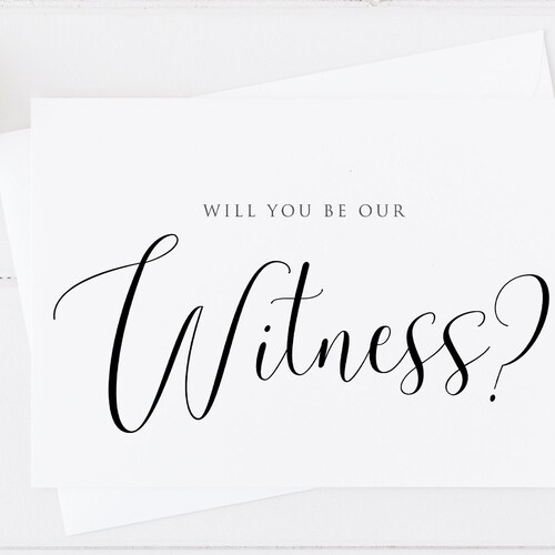 Will You Be Our Witness Card PRINTABLE Witness Proposal Card - Etsy