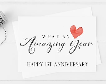 First Year Anniversary Card | Etsy