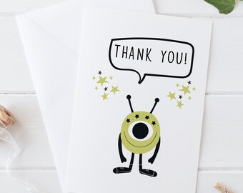 Monster Thank You | Etsy