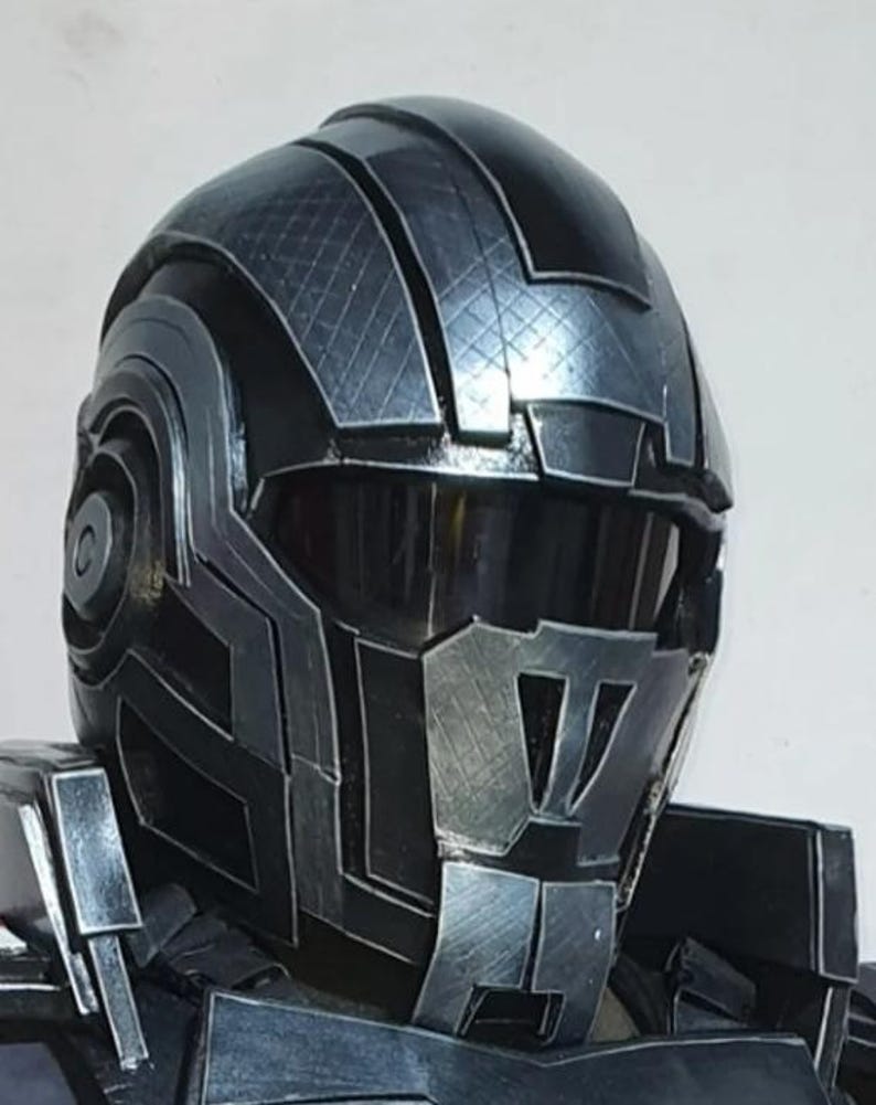 N7 Shepard Helmet (armour Matching) - Etsy