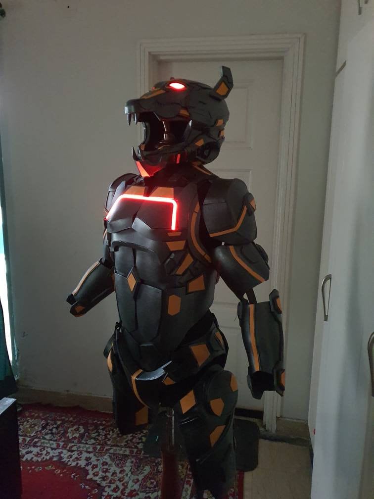 EVA Croc-face Half Open Helmet With Full Body Armour Set - Etsy UK