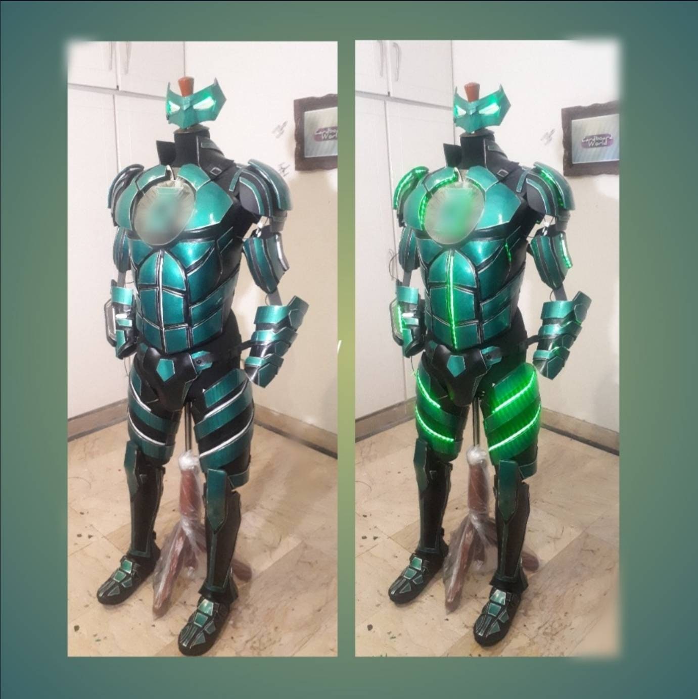 Handmade Green Lantern LED Armor - Etsy