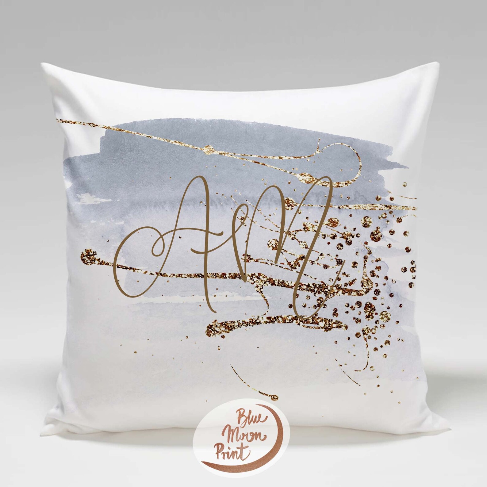 Gray With Gold Watercolor Splash and Brush Stroke Clipart - Etsy