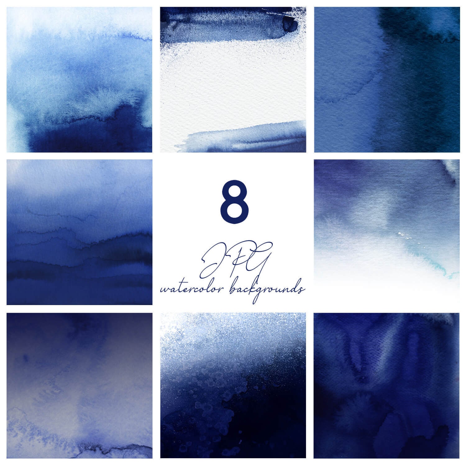 Navy Blue Watercolor Backgrounds Elegant Textures 12x12 - Etsy