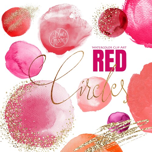 Pastel Irregular Circles Hand Painted Watercolor Clipart Plus - Etsy