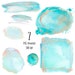 Turquoise With Gold Watercolor Splash and Brush Stroke Clipart ...