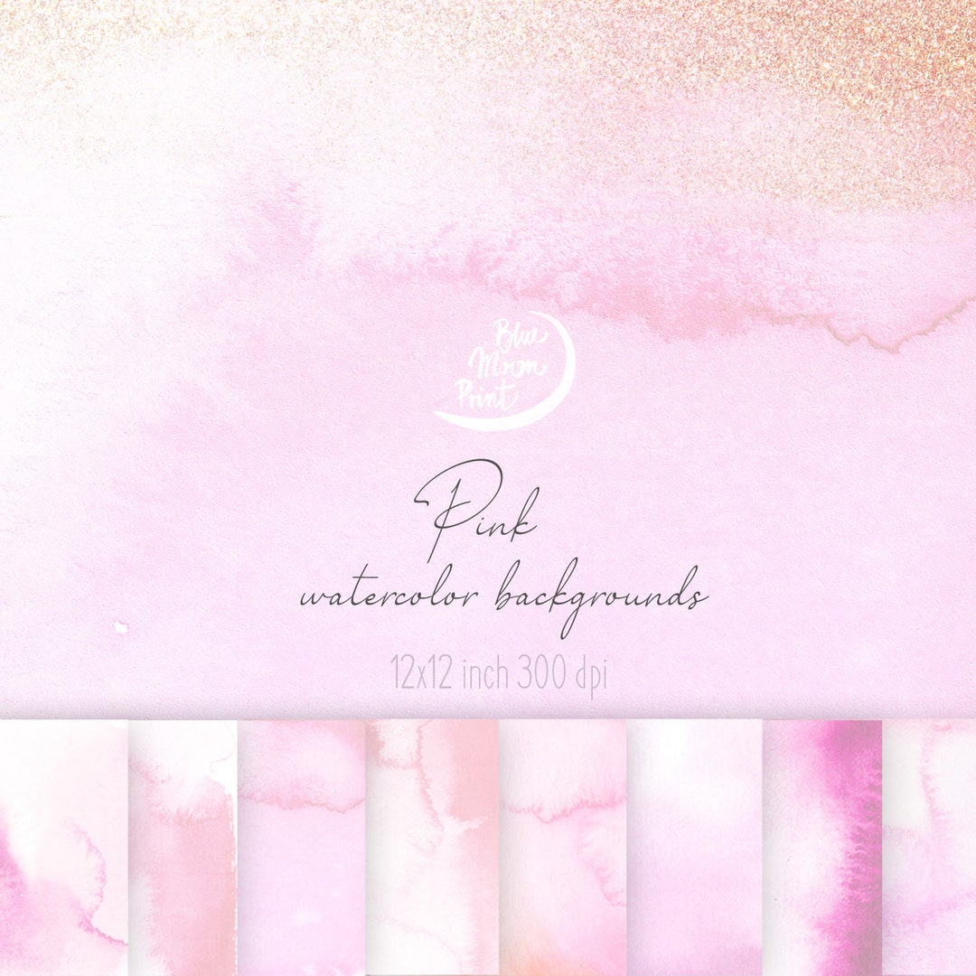Pink Watercolor Backgrounds, Decorative Textures 12x12" Plus Several ...
