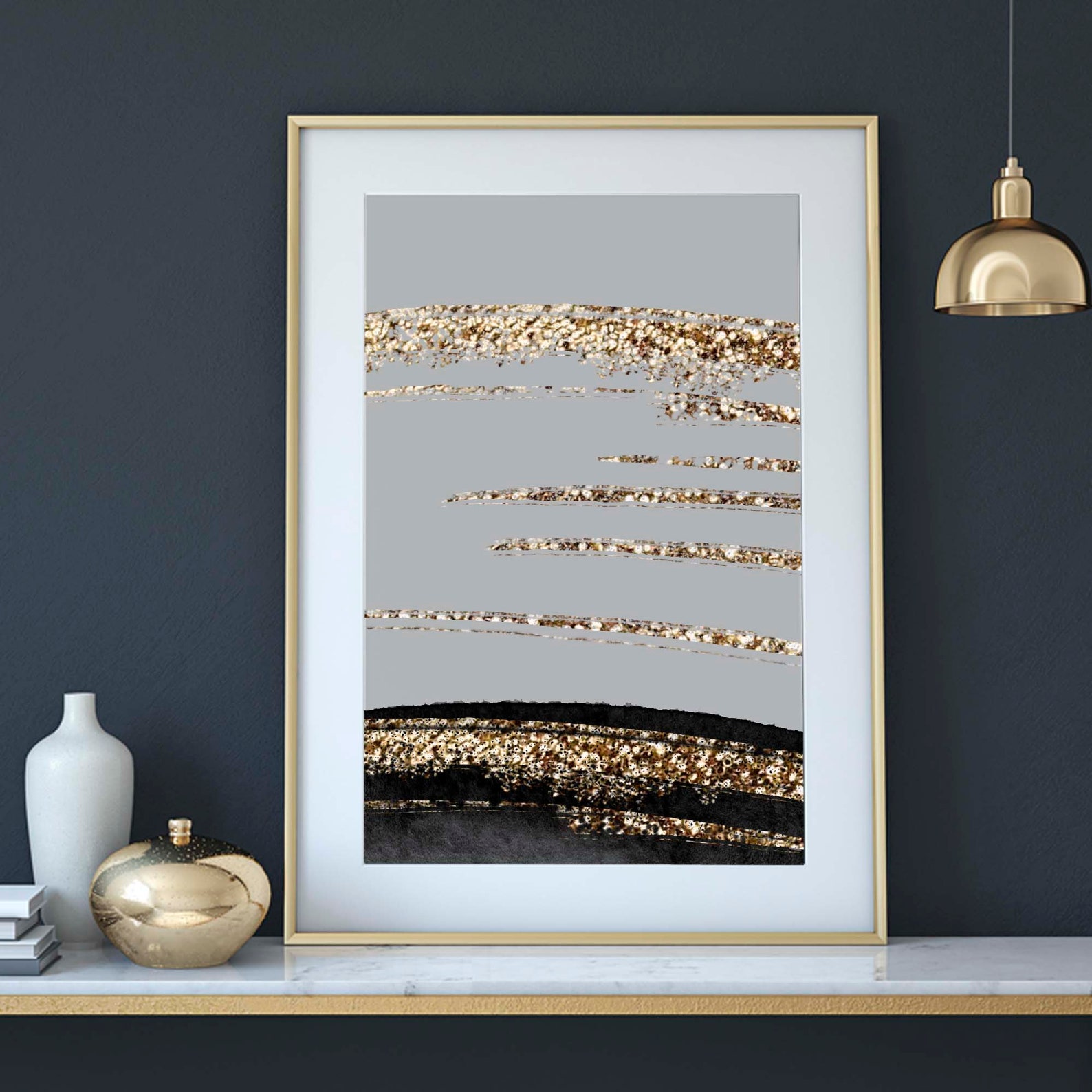 Black and Gold Watercolor Splashes and Brush Strokes Textures - Etsy