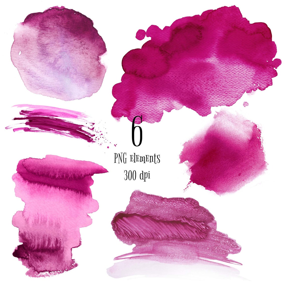 Burgundy With Gold Watercolor Splash and Brush Stroke Clipart - Etsy