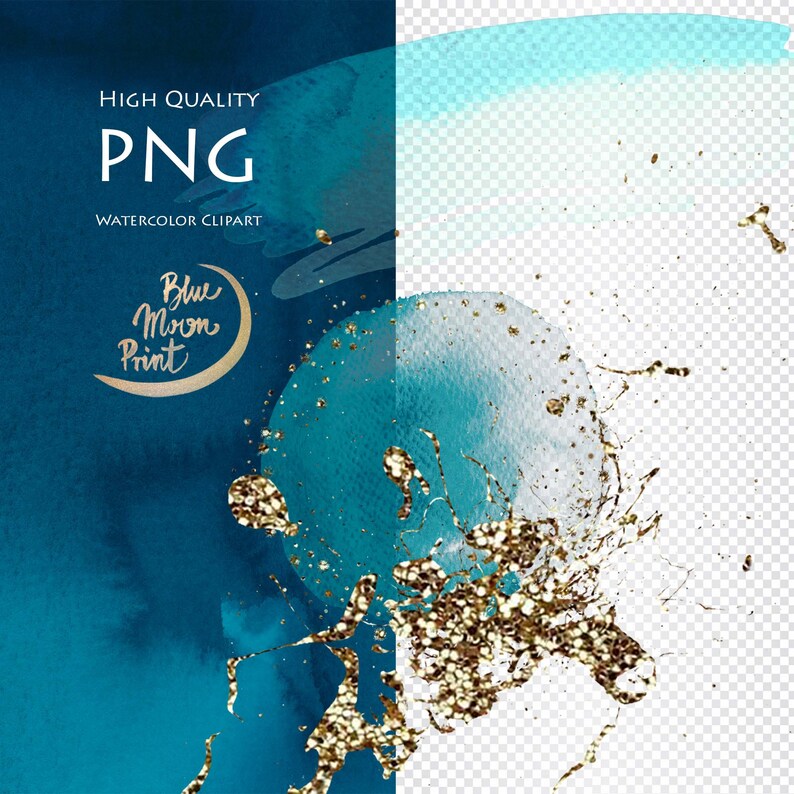 Deep Blue Sea Watercolor Backgrounds Marine Textures | Etsy