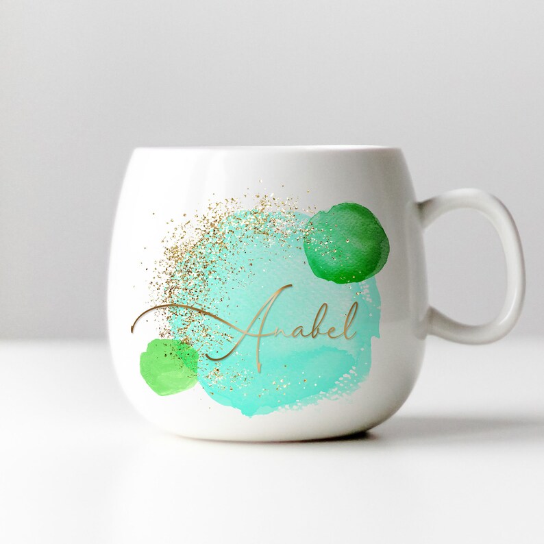 Green Irregular Circles Hand Painted Watercolor Clipart Plus | Etsy