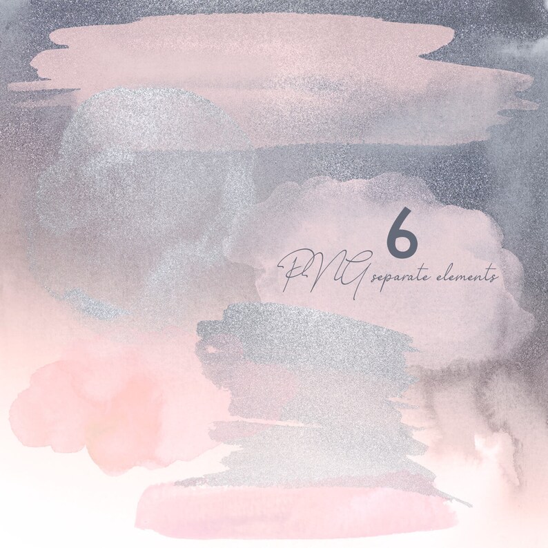 Gray Pink Ombre Watercolor Backgrounds Decorative Textures - Etsy