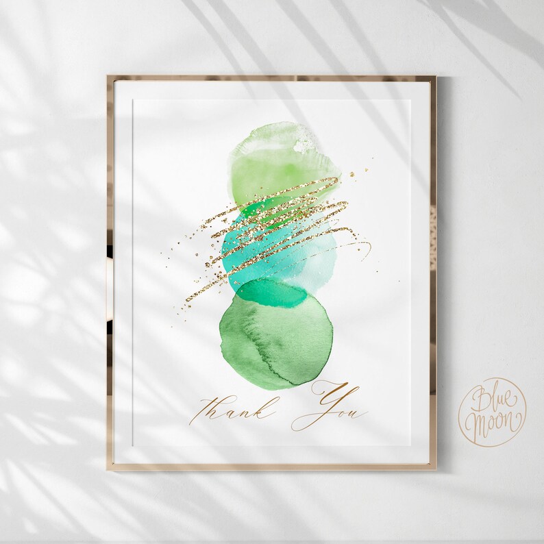 Green Irregular Circles Hand Painted Watercolor Clipart Plus | Etsy