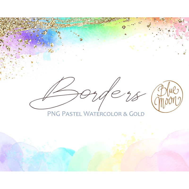Pastel Rainbow Border Png - Etsy