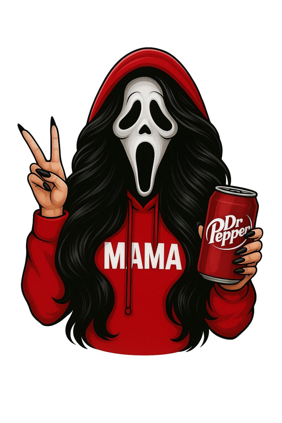Dark Hair Mama Scream Holding Dr Pepper With Matching Kids - Etsy