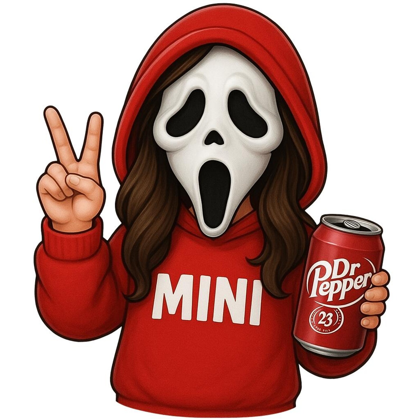 Dark Hair Mama Scream Holding Dr Pepper With Matching Kids - Etsy